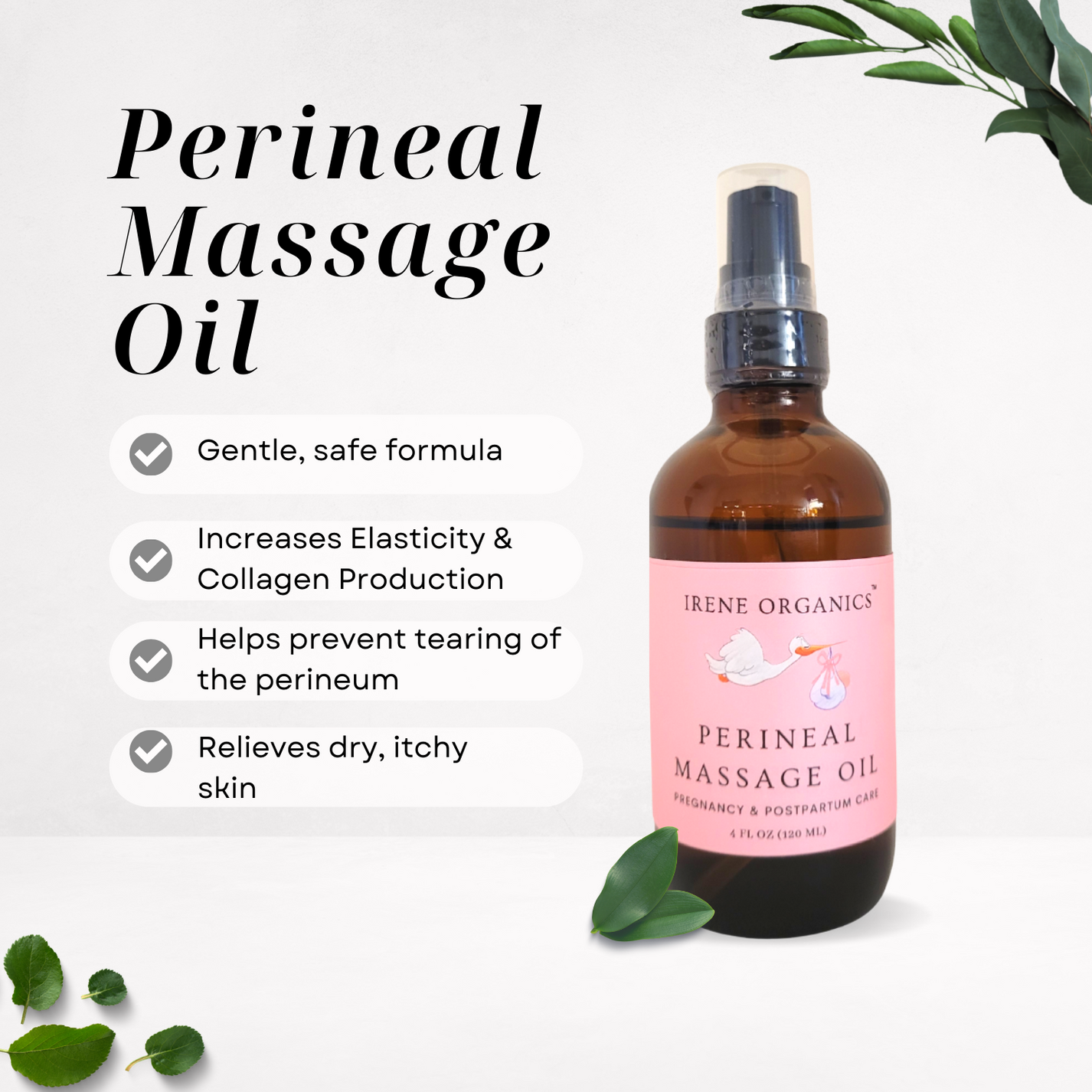 Perineal Bundle Kit (Perineum Massage Oil & Postpartum Spray) by Irene Organics